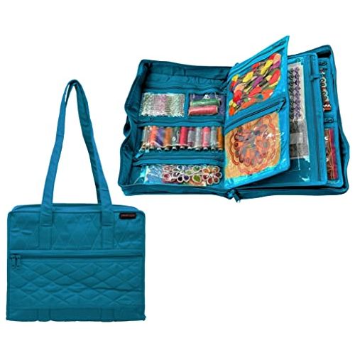 Quilter’s Project Bag with 19 Pockets - Yazzii Storage Craft Organizer ...